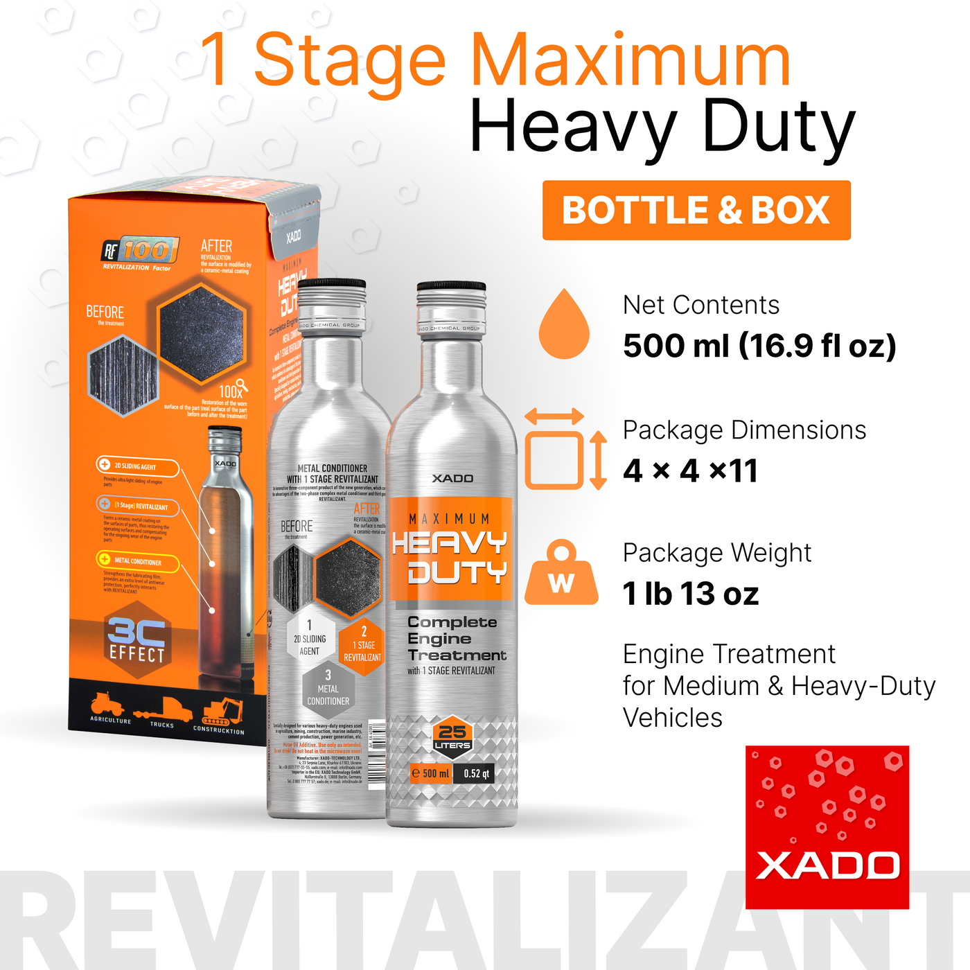 XADO 1 Stage Maximum Heavy Duty Metal Conditioner & Revitalizant — XADO US